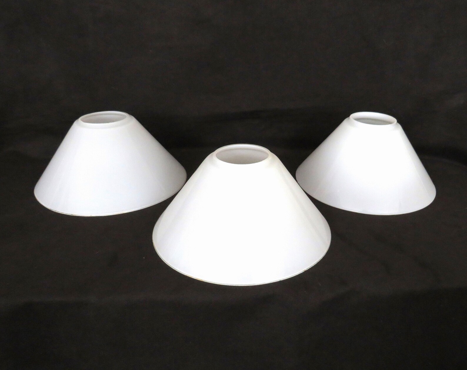 Set of 3 Conical Cone Shaped White Lamp Shades - Etsy