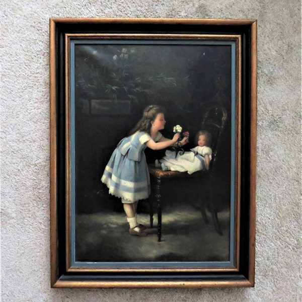 Girl With Doll Painting - Etsy