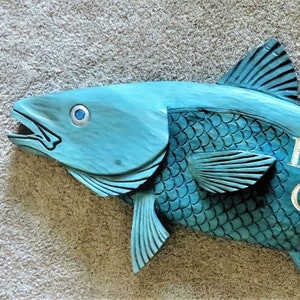 LARGE Hand Carved Wood Fish & Chips Sign - Etsy