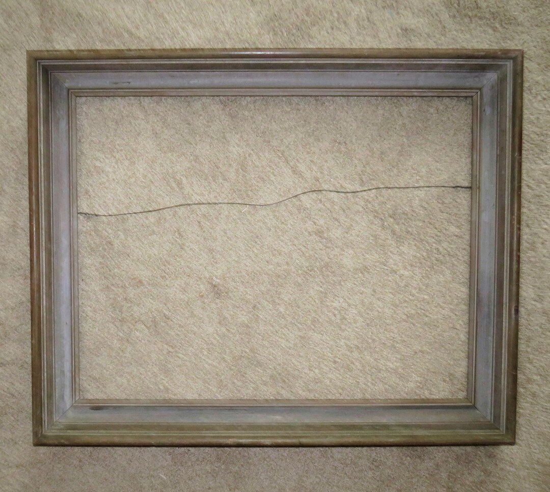 Large Gray Solid Wood Rustic Picture Frame W/ 22 1/2" X 29" Rabbet ...