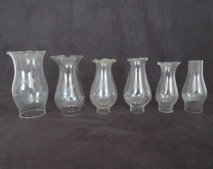 Set of 6 Antique Victorian Miniature Oil Lamp Glass Chimneys - Etsy