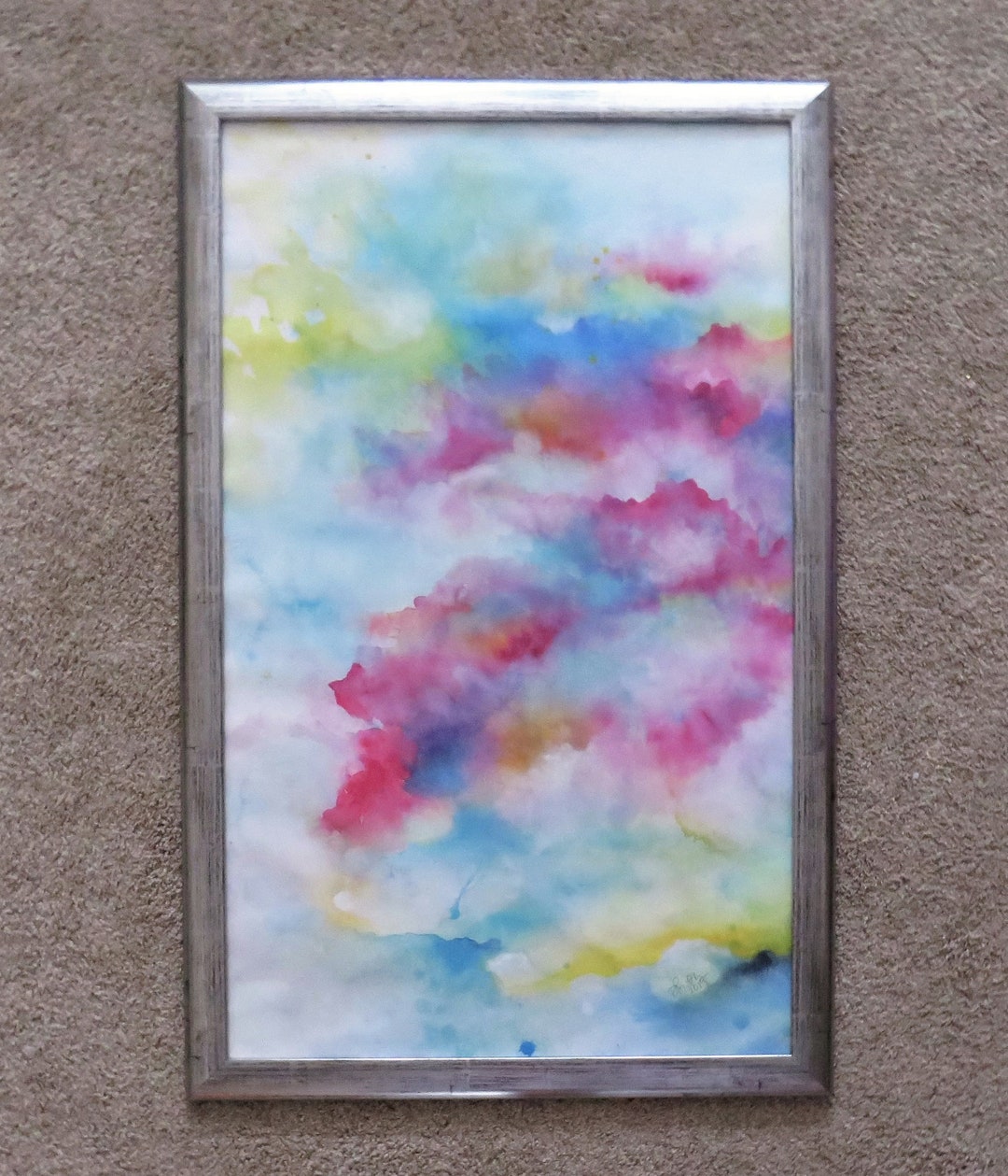 Contemporary Abstract Watercolor Painting Signed - Etsy
