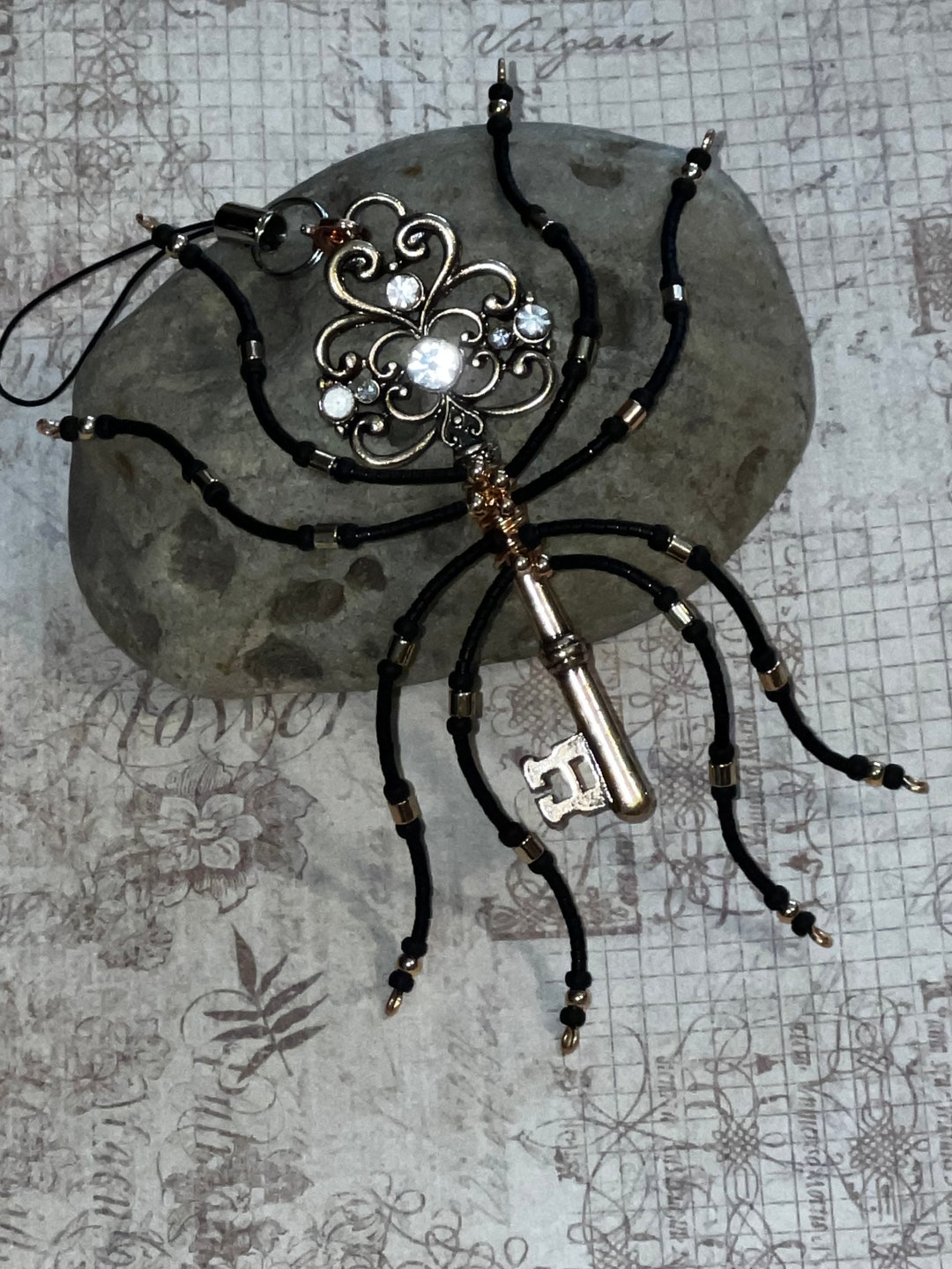 Beaded Key Spider - Etsy