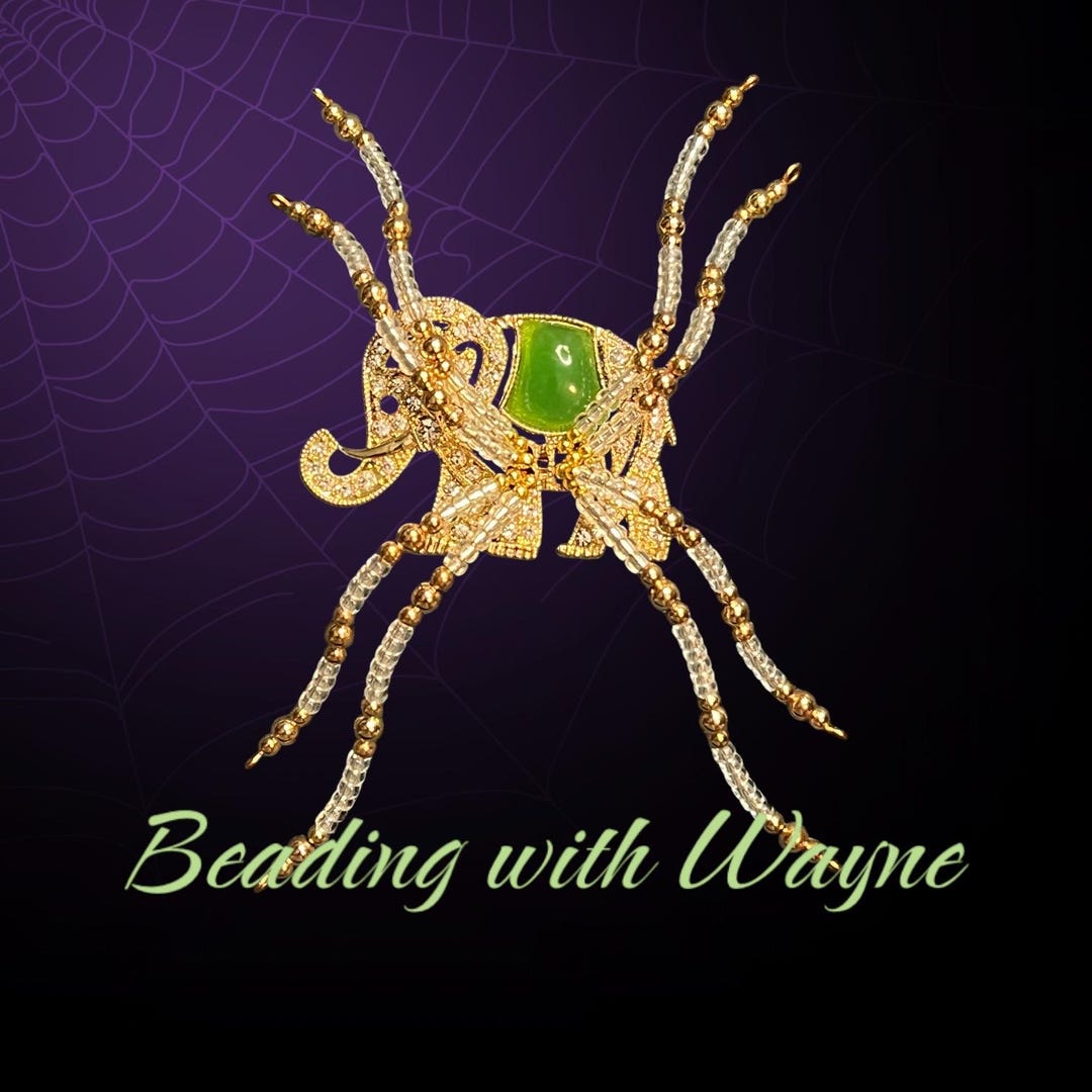 Beaded MONET Elephant Spider - Etsy