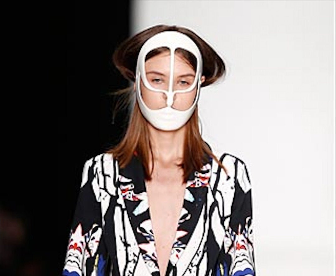 Fashion Mask White Full Face Couture Photo Art Shooting Photographer ...