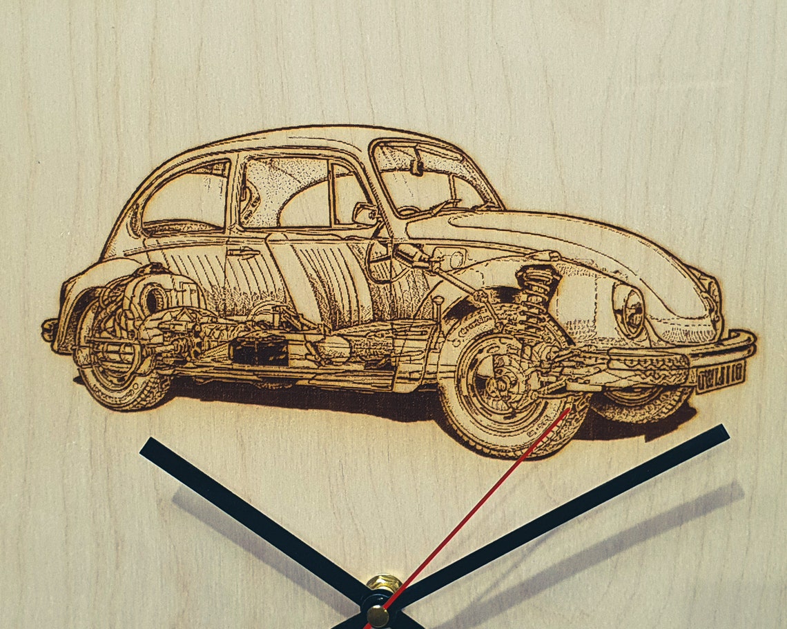 Volkswagen Beetle Clock VW Beetle Plywood Clock Classic Car - Etsy