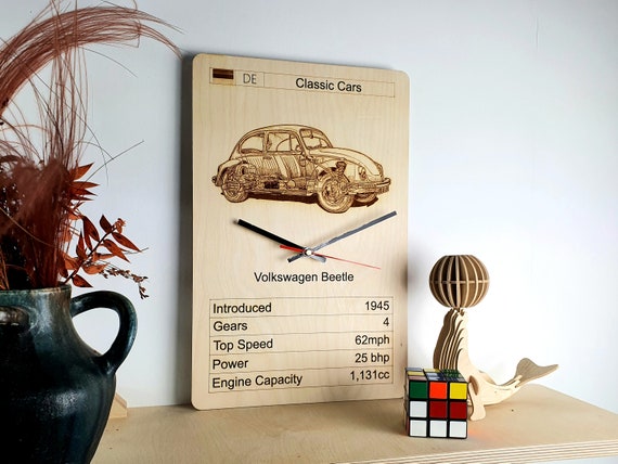 Volkswagen Beetle Clock VW Beetle Plywood Clock Classic Car | Etsy