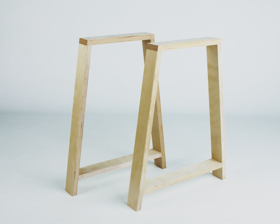 Slim Trestle Legs Wooden Desk Legs Wood Dining Table Legs - Etsy