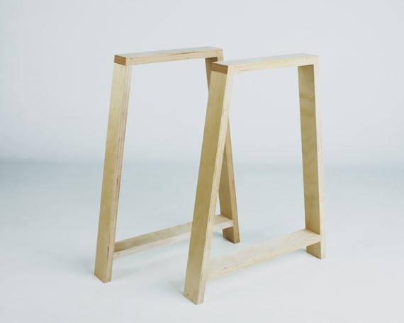 Slim Trestle Legs Wooden Desk Legs Wood Dining Table Legs - Etsy