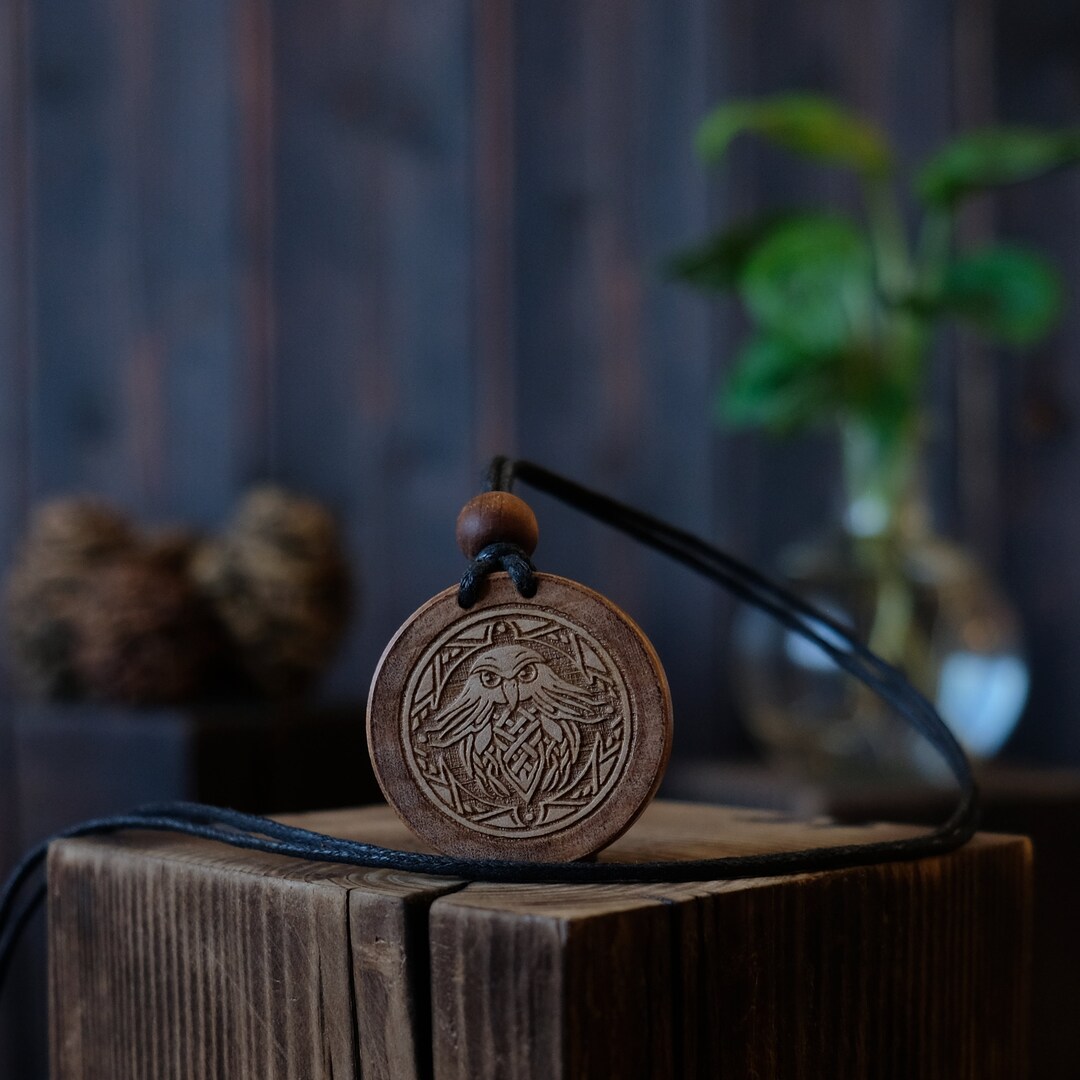 Celtic Style Falcon Bird Necklace/pendant. Made From Solid Sycamore ...