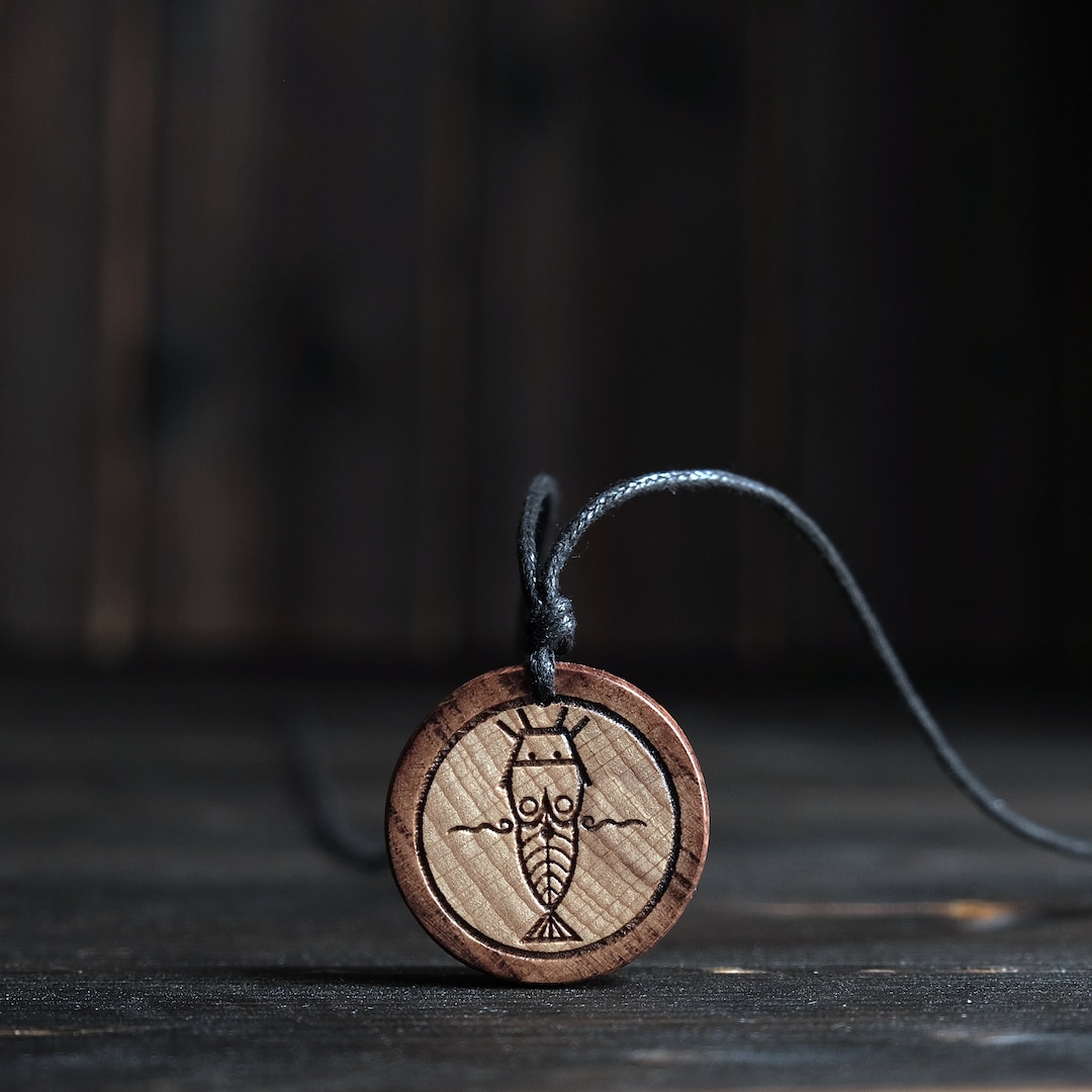 Wood Necklace-nommo Pendant, Nummo Symbol, Carved From Solid Wood ...