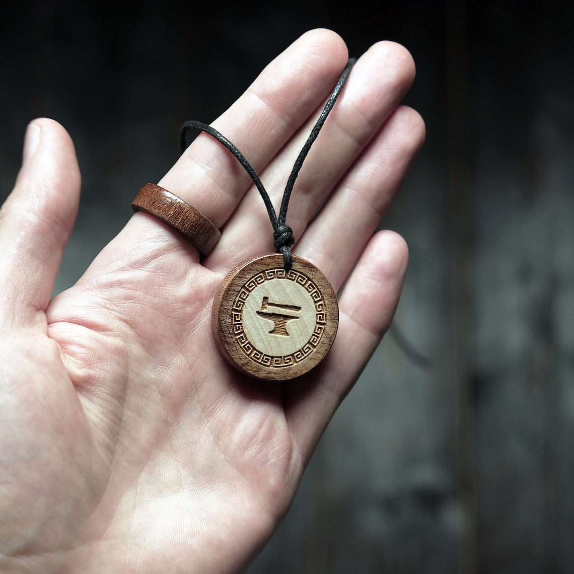 Hephaestus Necklace-greek God Pendant-smithing God - Etsy