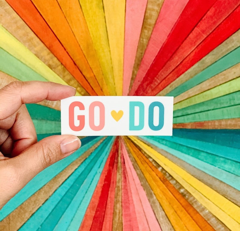 GO DO Vinyl Sticker - Water Bottle Sticker - Laptop Sticker - Planner ...