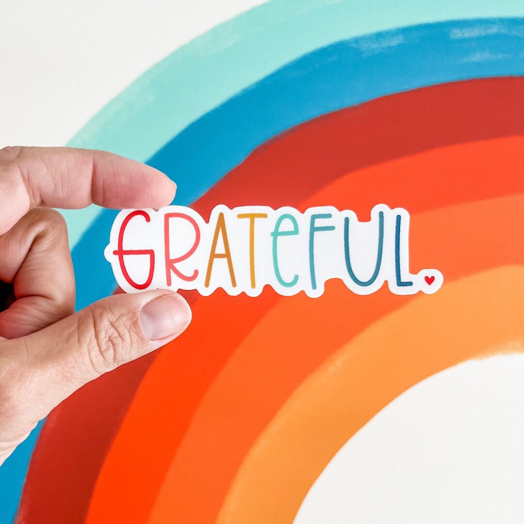 Grateful - Vinyl Sticker - Water Bottle Sticker - Laptop Sticker ...