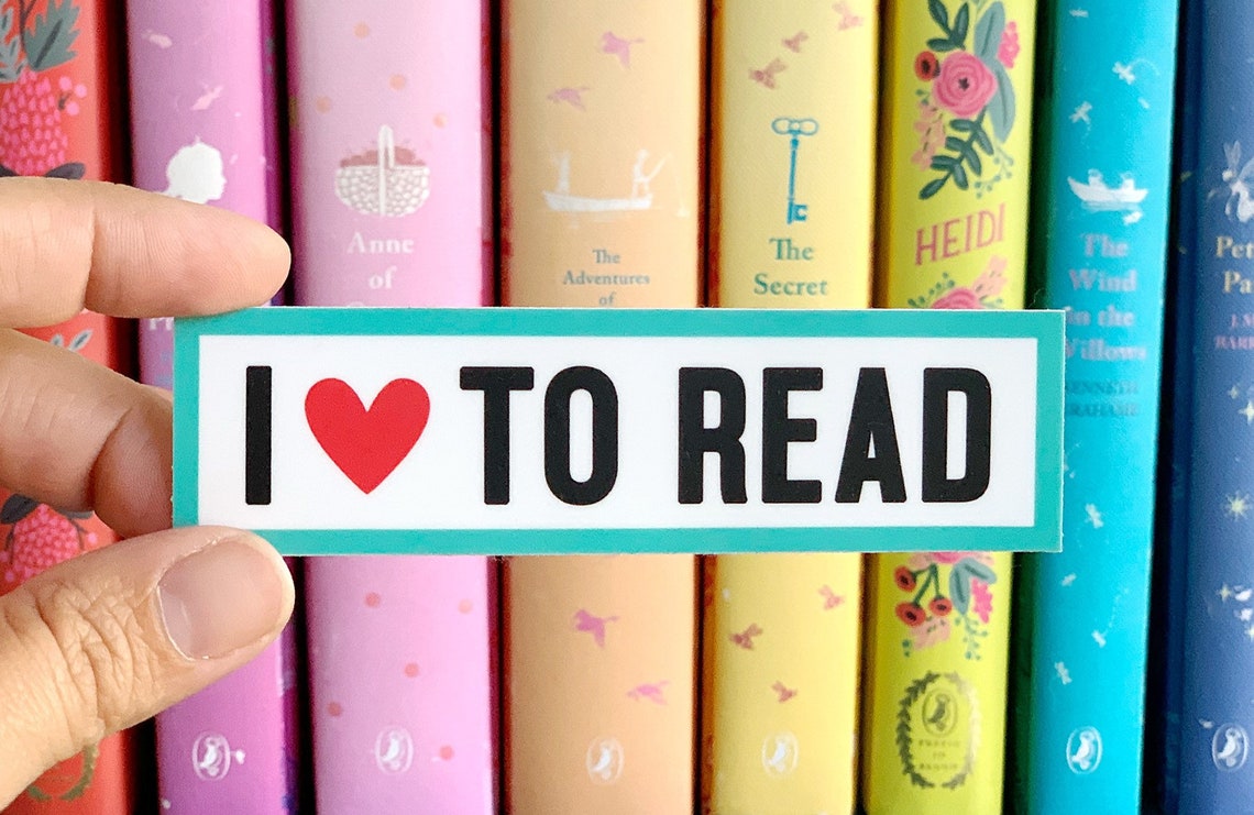 I Love to Read Vinyl Sticker Water Bottle Sticker Laptop - Etsy