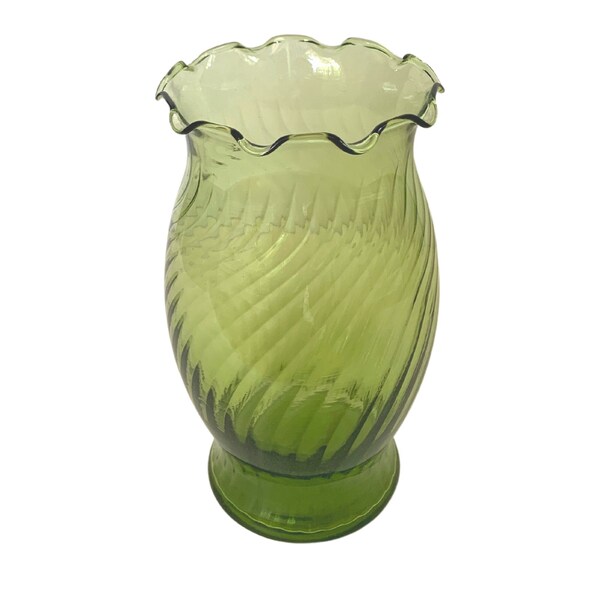 Green Glass Vase Vintage - Etsy