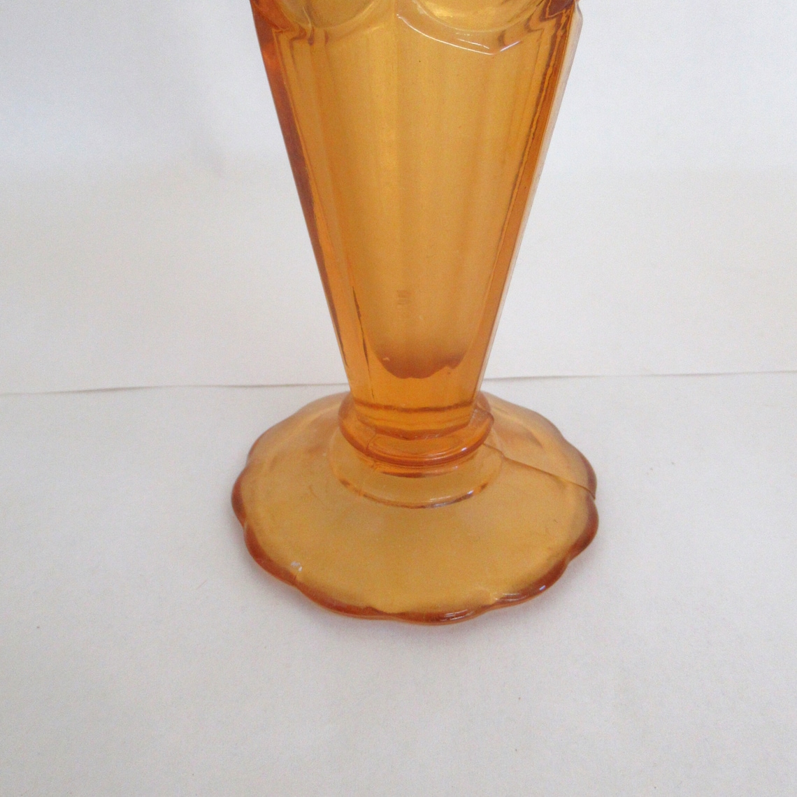 Pair of Vintage Amber Vases - Etsy