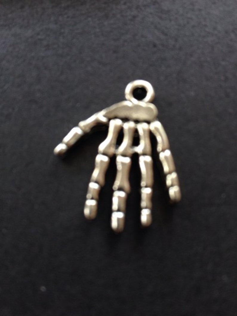 SKELETON HAND FINGERS Tibetan Silver Charm - Etsy