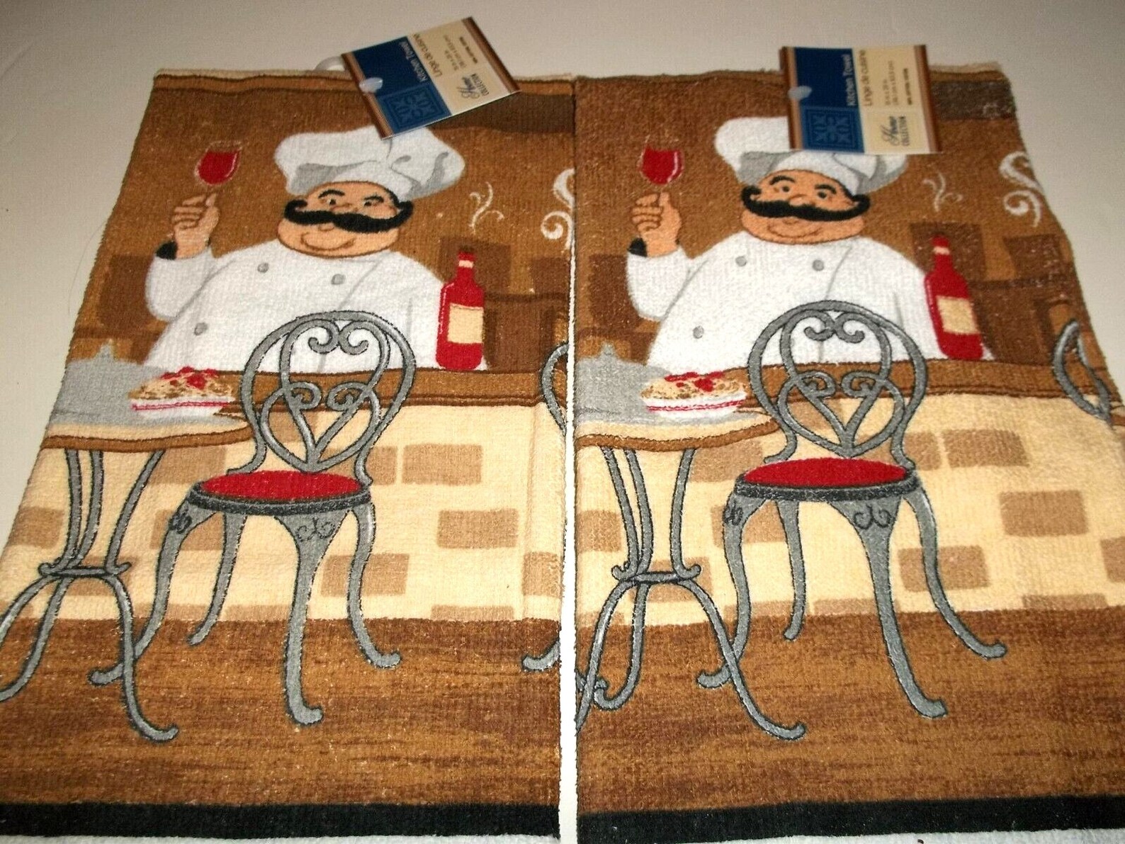 WINE CHEF Kitchen Dish Towels 15 X 25 Set of 2 NWT - Etsy