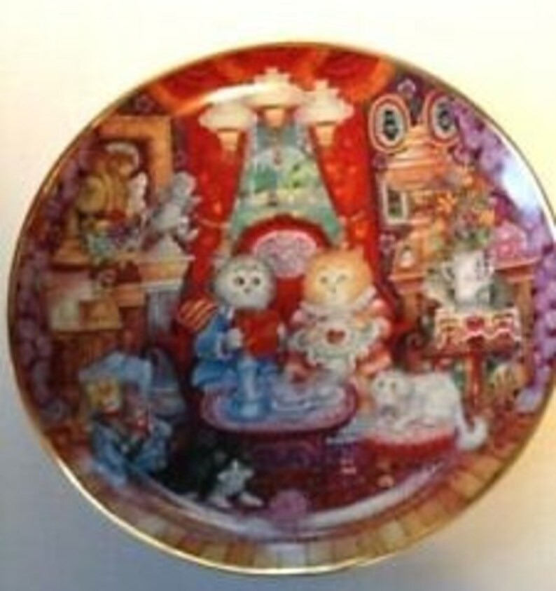 FRANKLIN Mint Limited Edition Cat Plate WHISKER WUV Bill Bell - Etsy