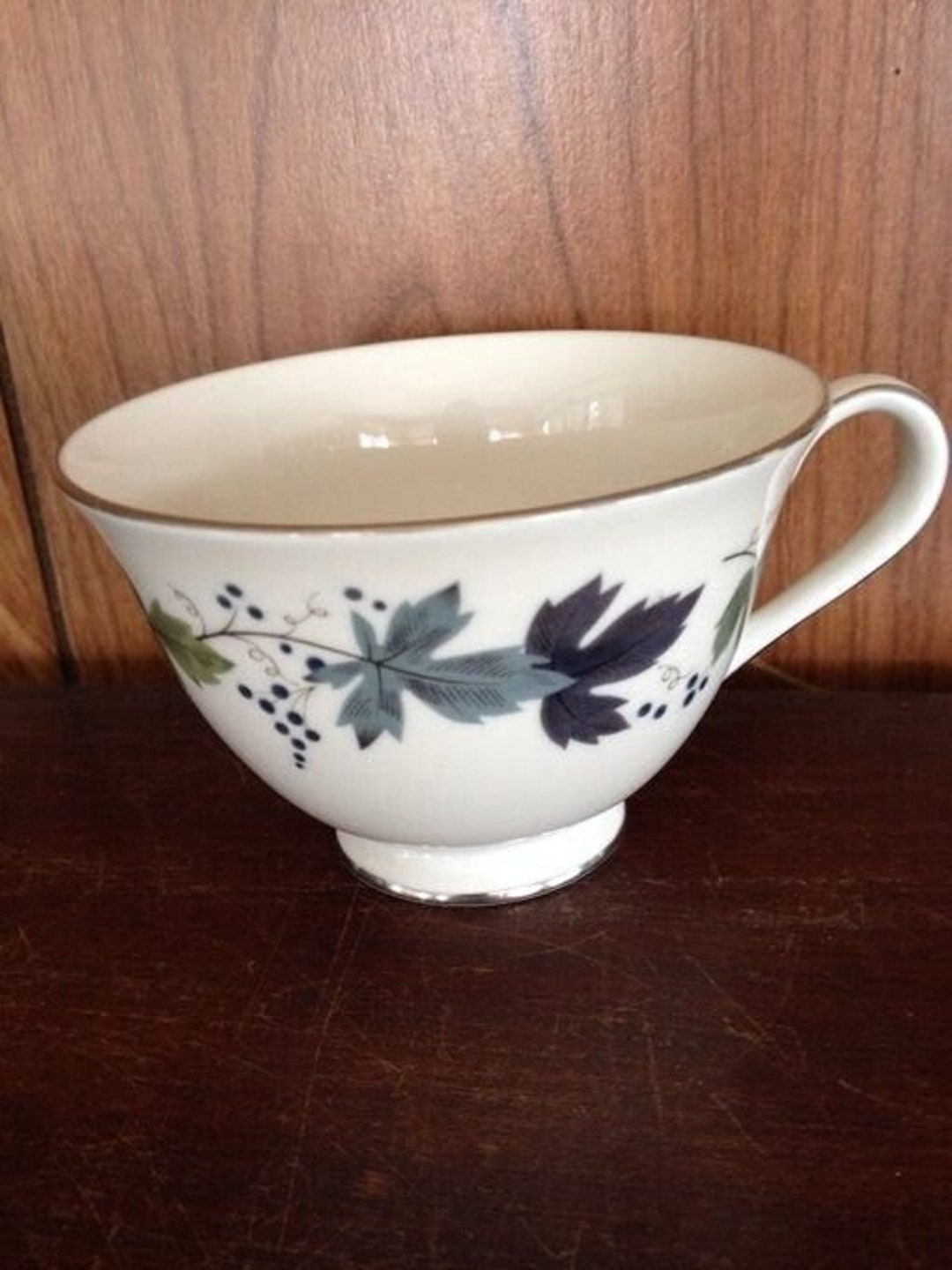 Royal Doulton English Translucent China "burgundy" Tea Cup Silver Rim ...