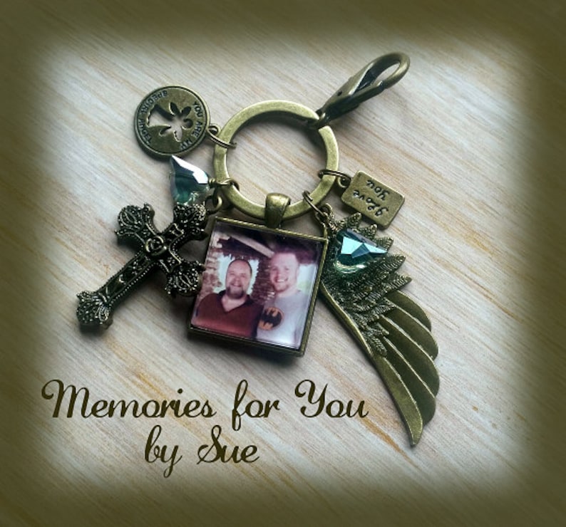 Personalized Bronze Keepsake Photo Pendant Keychain-custom | Etsy