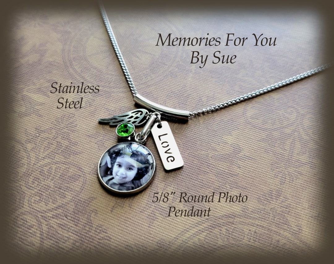 Collar personalizado con colgantes de fotos-Collar de fotos de - Etsy ...