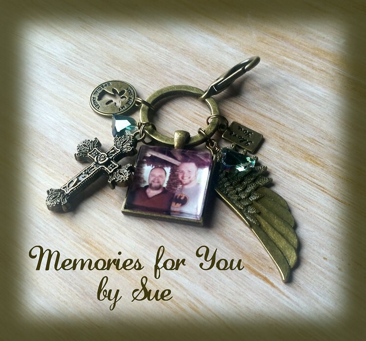 Personalized Bronze Keepsake Photo Pendant Keychain-Custom | Etsy