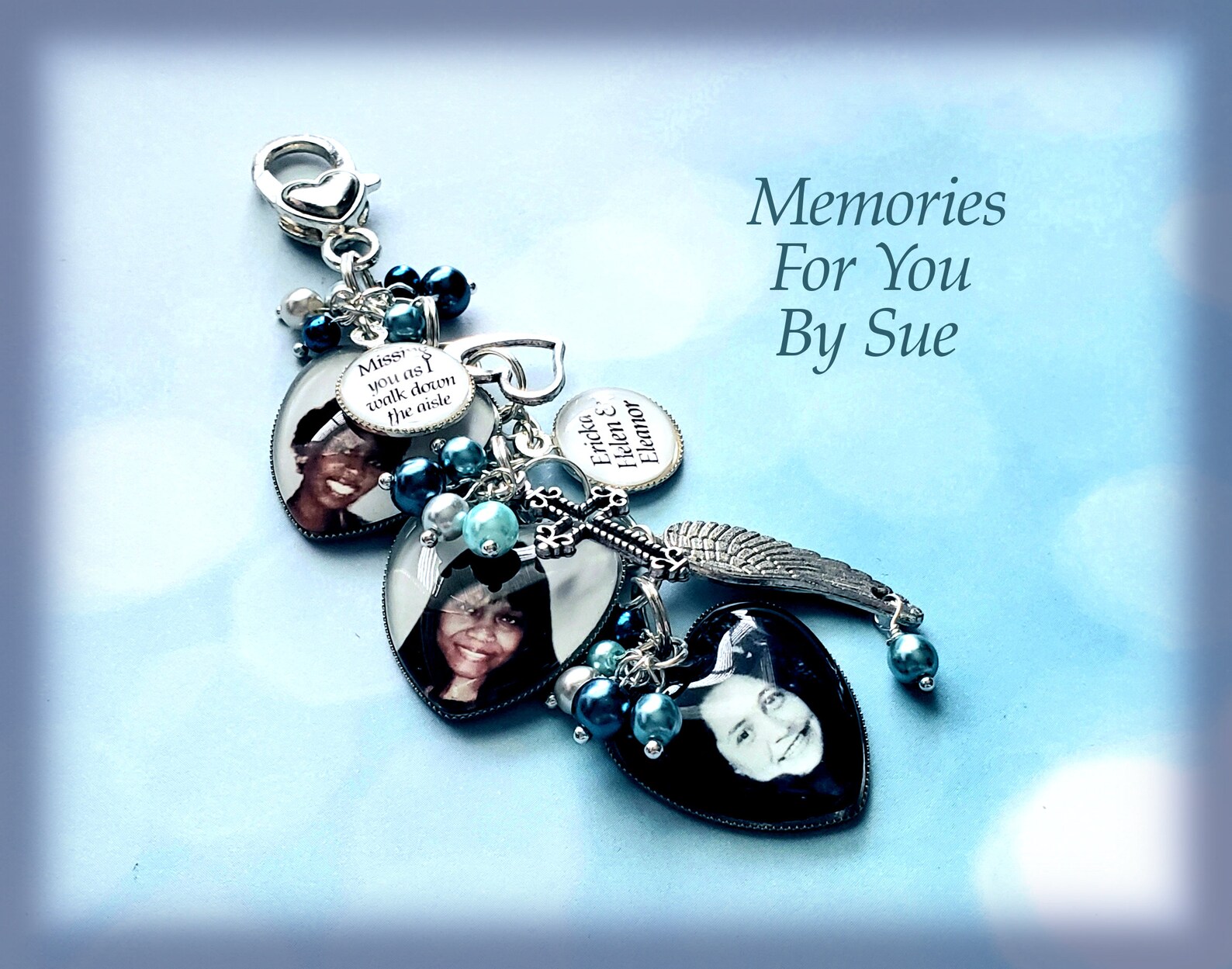 Wedding Bouquet Photo Charm Brooch-custom Photo | Etsy