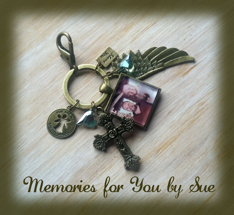 Personalized Bronze Keepsake Photo Pendant Keychain-custom | Etsy