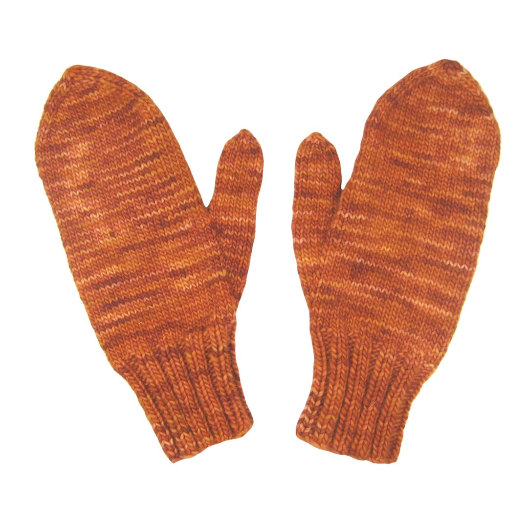 Golden Brown Mittens, Hand Knit With Very Soft Merino Yarn, Eco ...