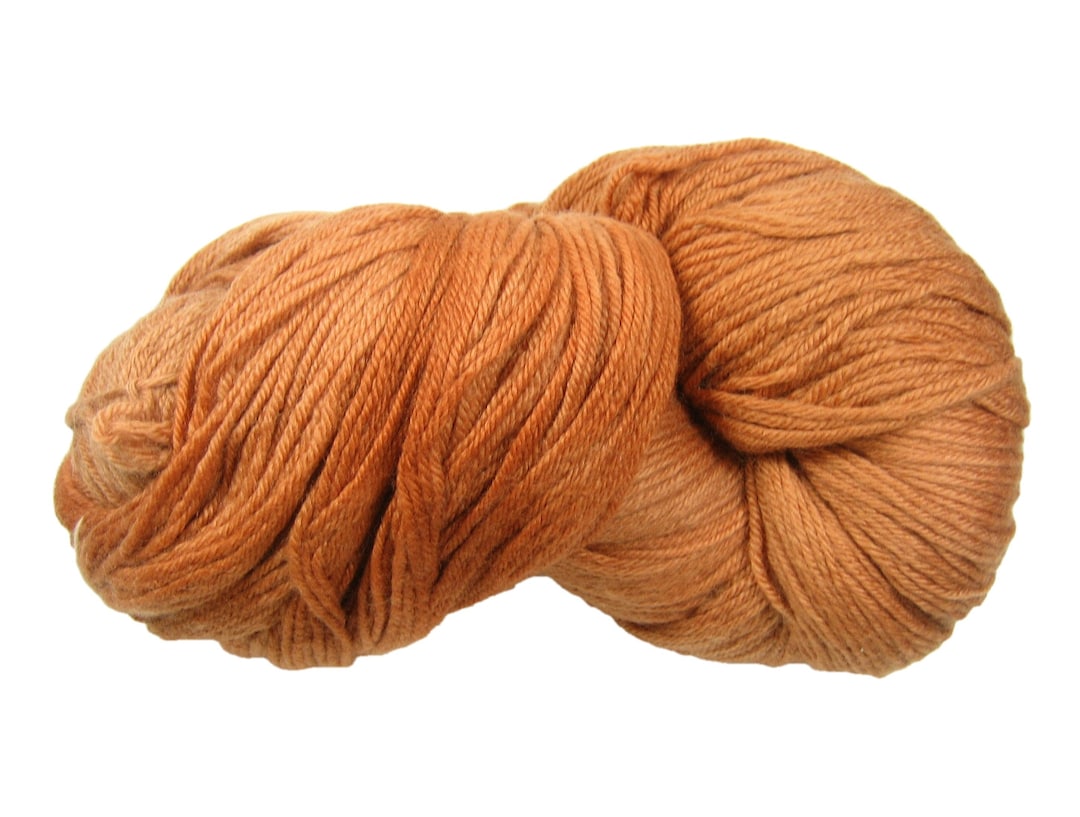 Worsted Wt. Wool Yarn, Cider Brown, Bluefaced Leicester Wool, Hand Dyed ...