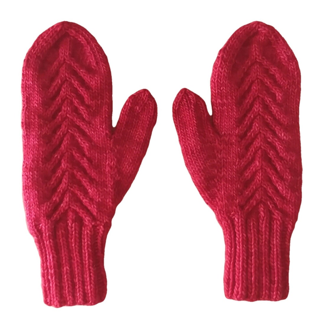 Raspberry Red Merino Mittens, Soft, Warm, and Eco-friendly, They Make a ...