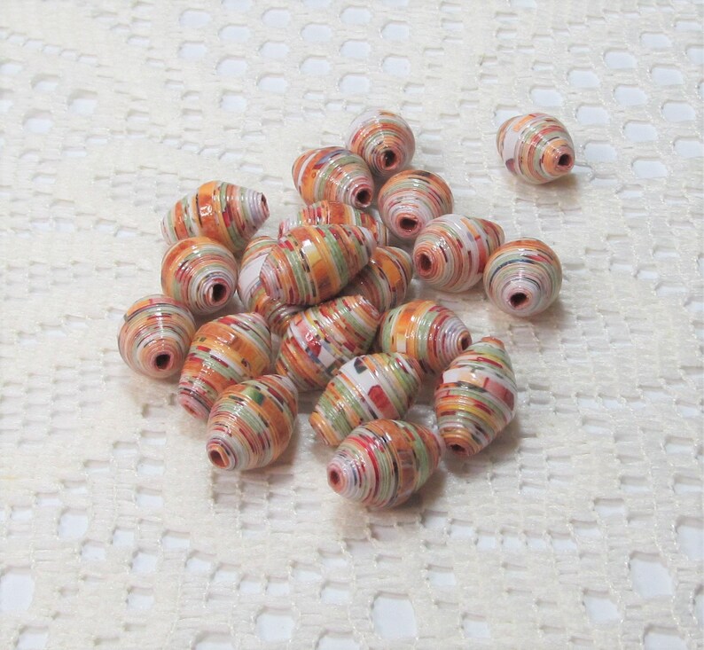 Paper Beads Loose Handmade Jewelry Making Supplies Craft | Etsy