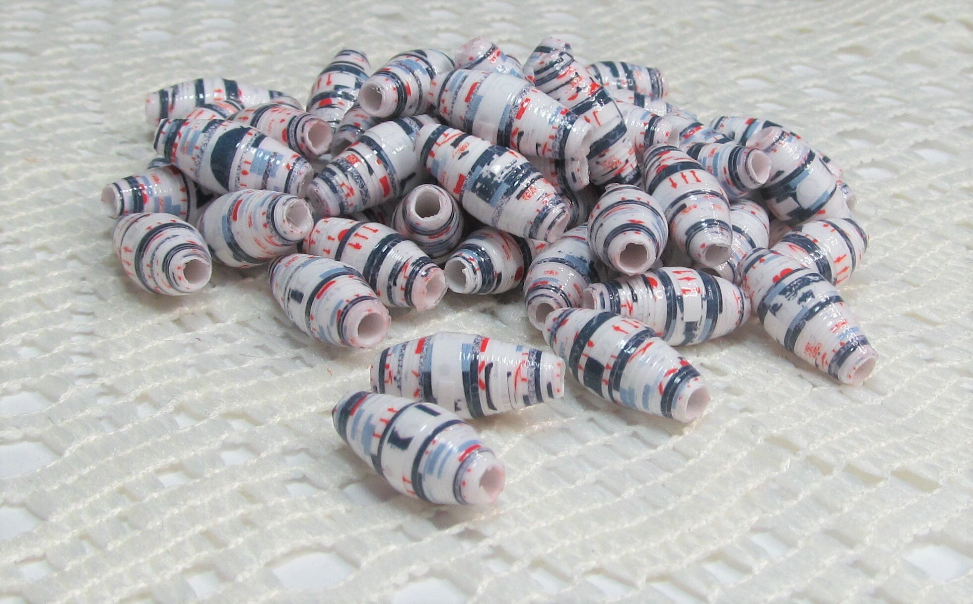Paper Beads Loose Handmade Jewelry Making Supplies Craft | Etsy