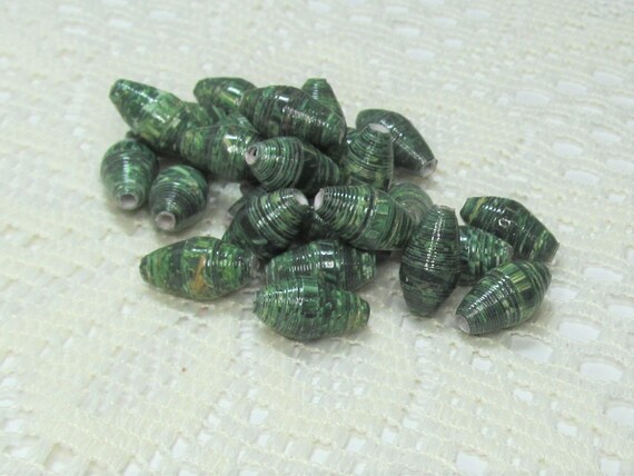 Paper Beads Loose Handmade Jewelry Making Supplies Craft Etsy