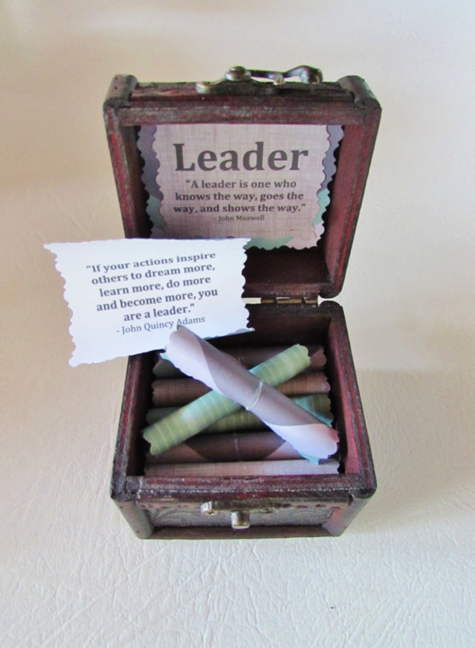 Leadership Scroll Box Motivational Leadership Quotes in a - Etsy