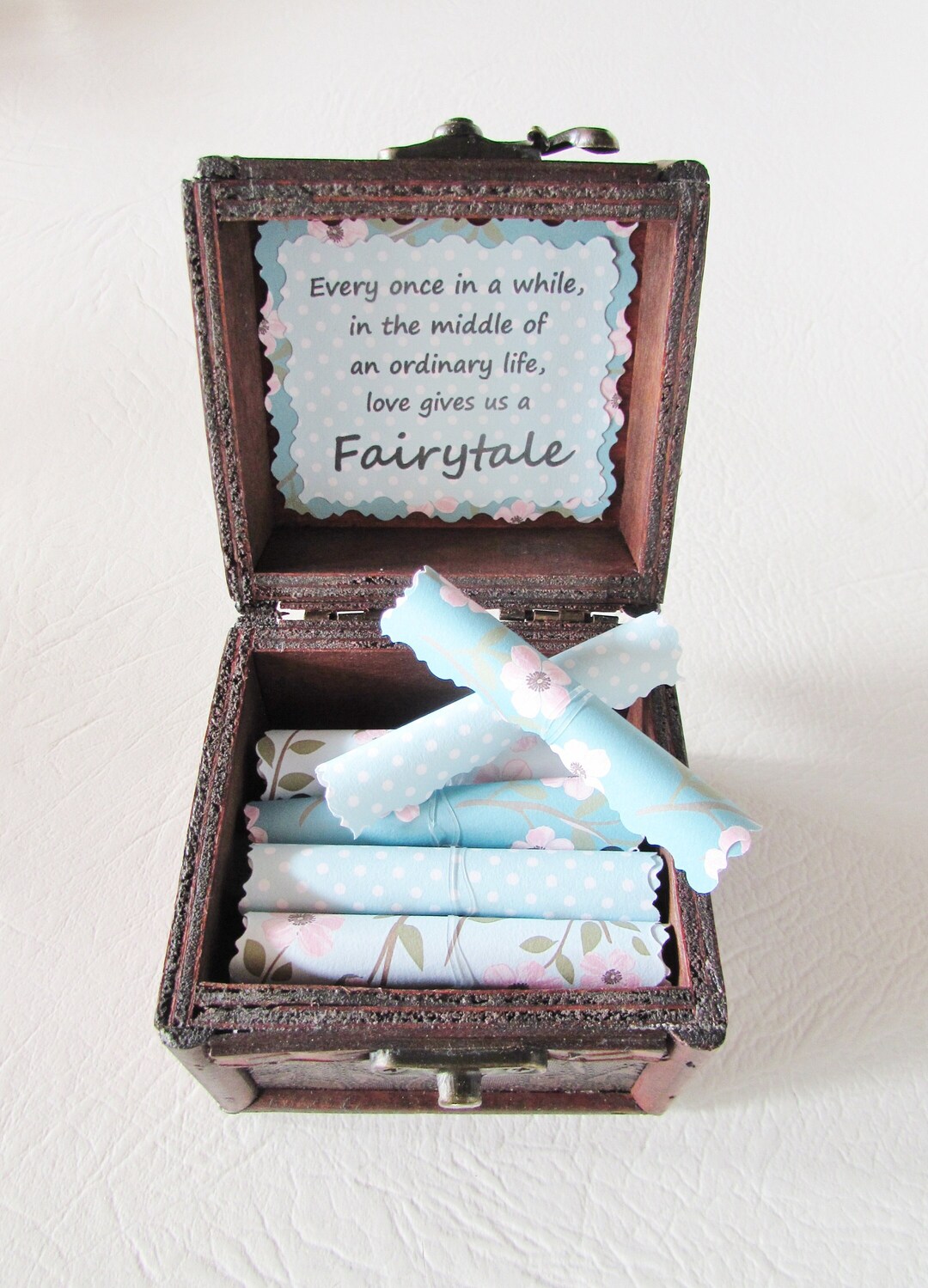 Disney Scroll Box, Disney Love Quotes in a Wood Box, Gift for Disney ...