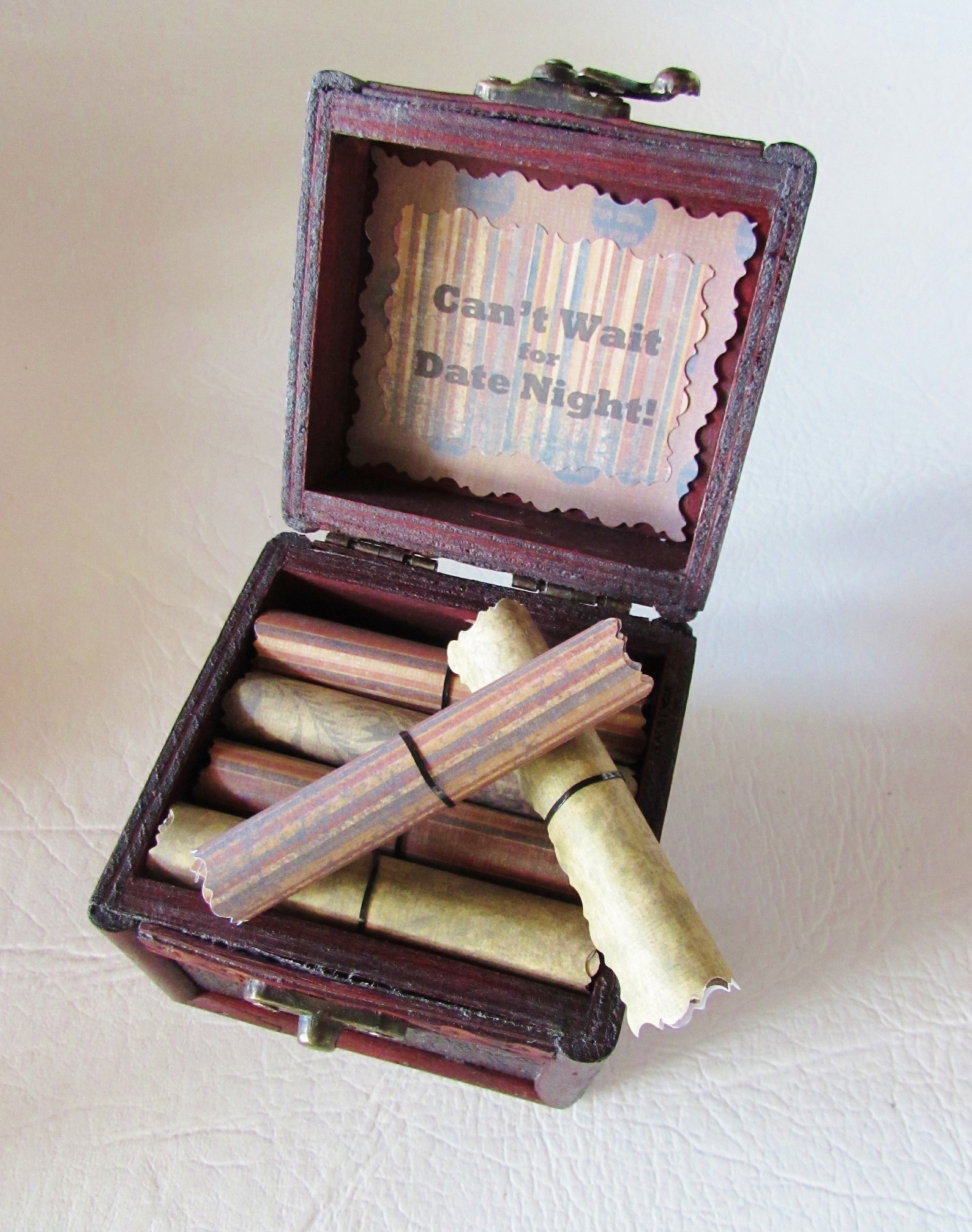 Date Night Scroll Box Romantic Date Nights in a Wood Box - Etsy