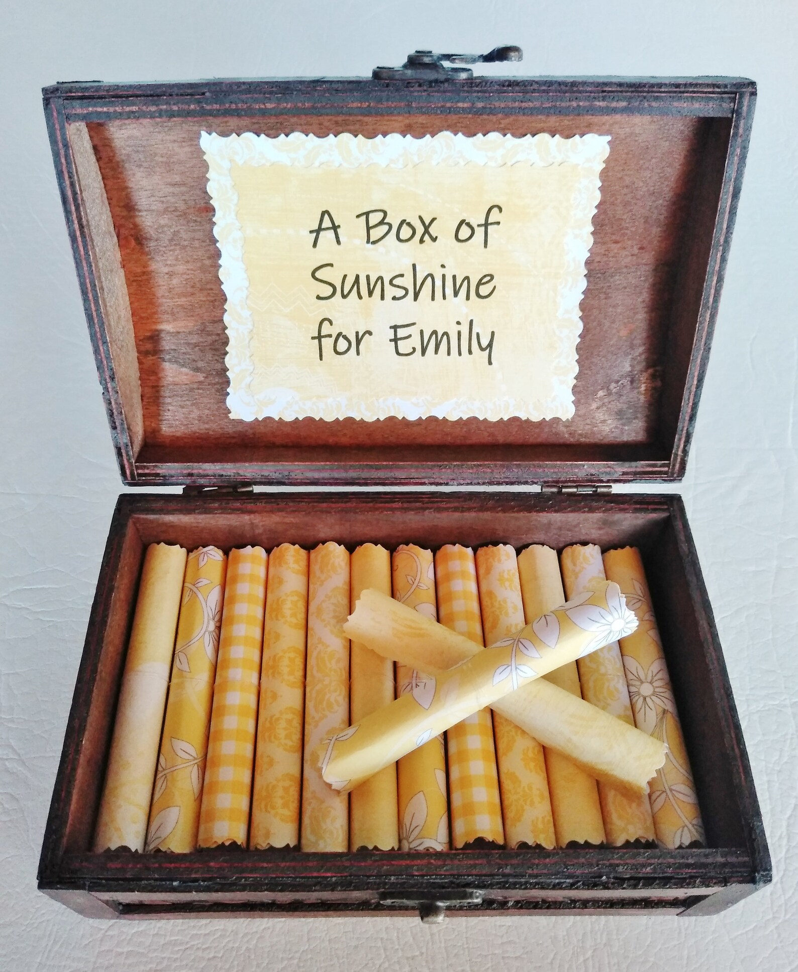 A Box of Sunshine Encouraging Quotes in a Beautiful Wood Box - Etsy