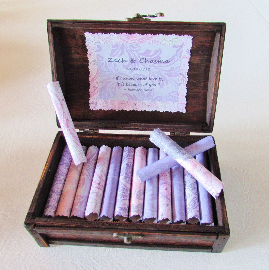 Love Scroll Box - Love Quotes in a Jewelry Box - Anniversary Gifts for ...