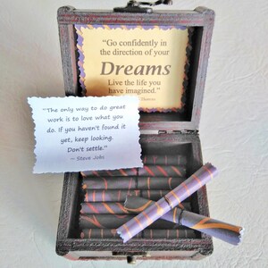 Graduation Gift, A Box of Inspiration, Motivational Quotes in Wood Box ...