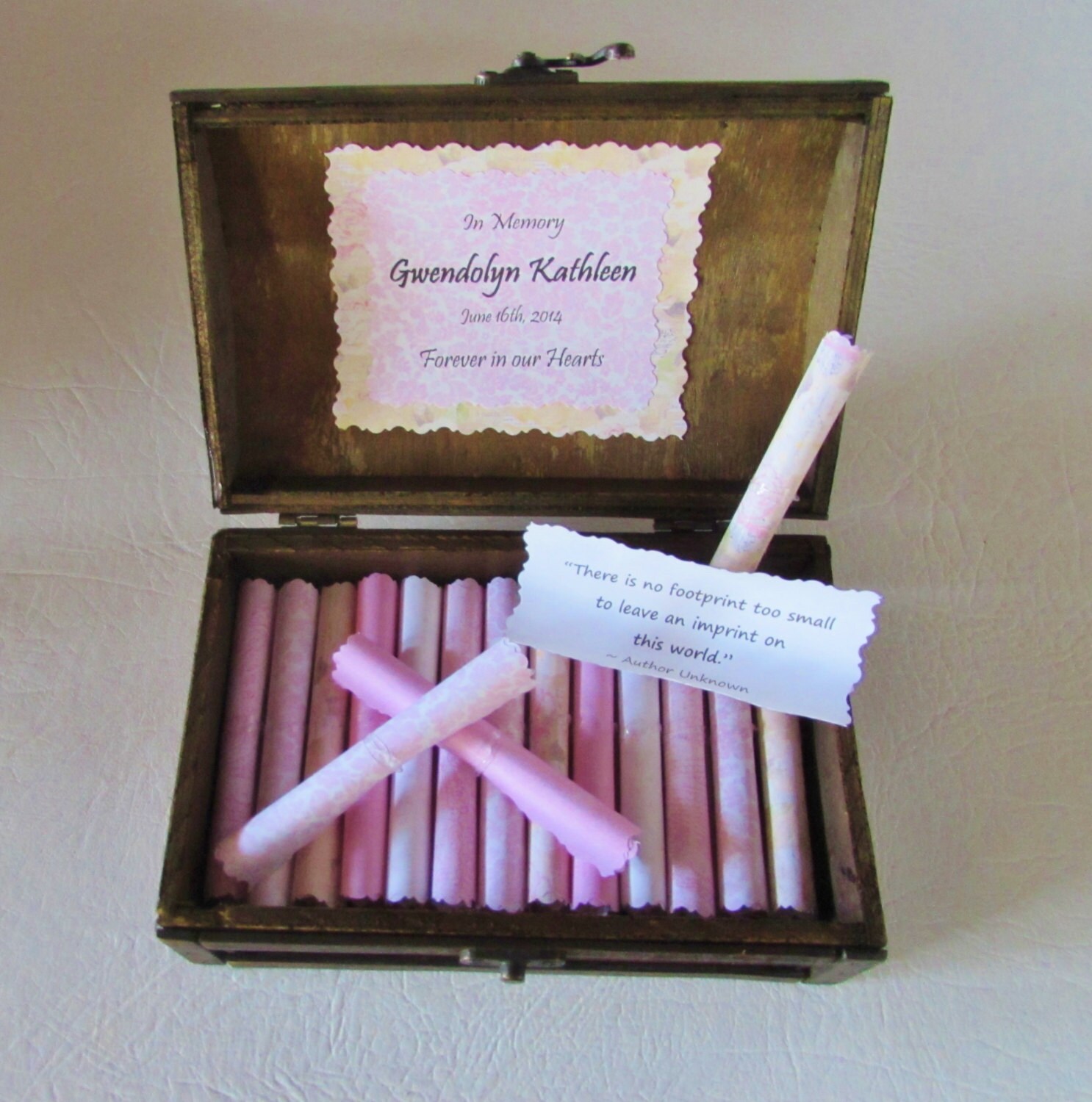 Baby Loss Scroll Box Comforting Quotes on Scrolls in a | Etsy