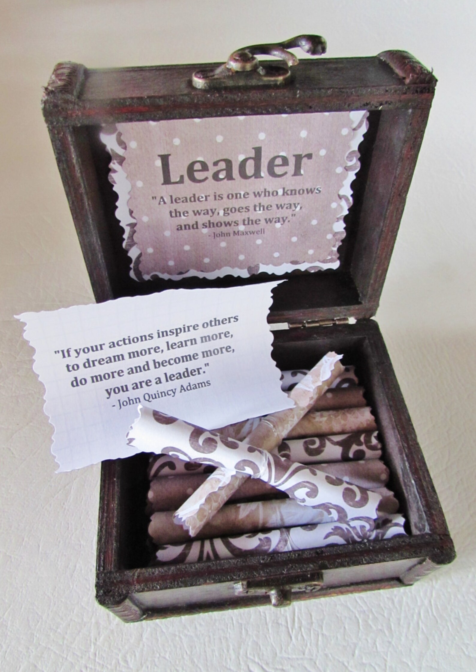 Leadership Scroll Box Motivational Leadership Quotes in a - Etsy