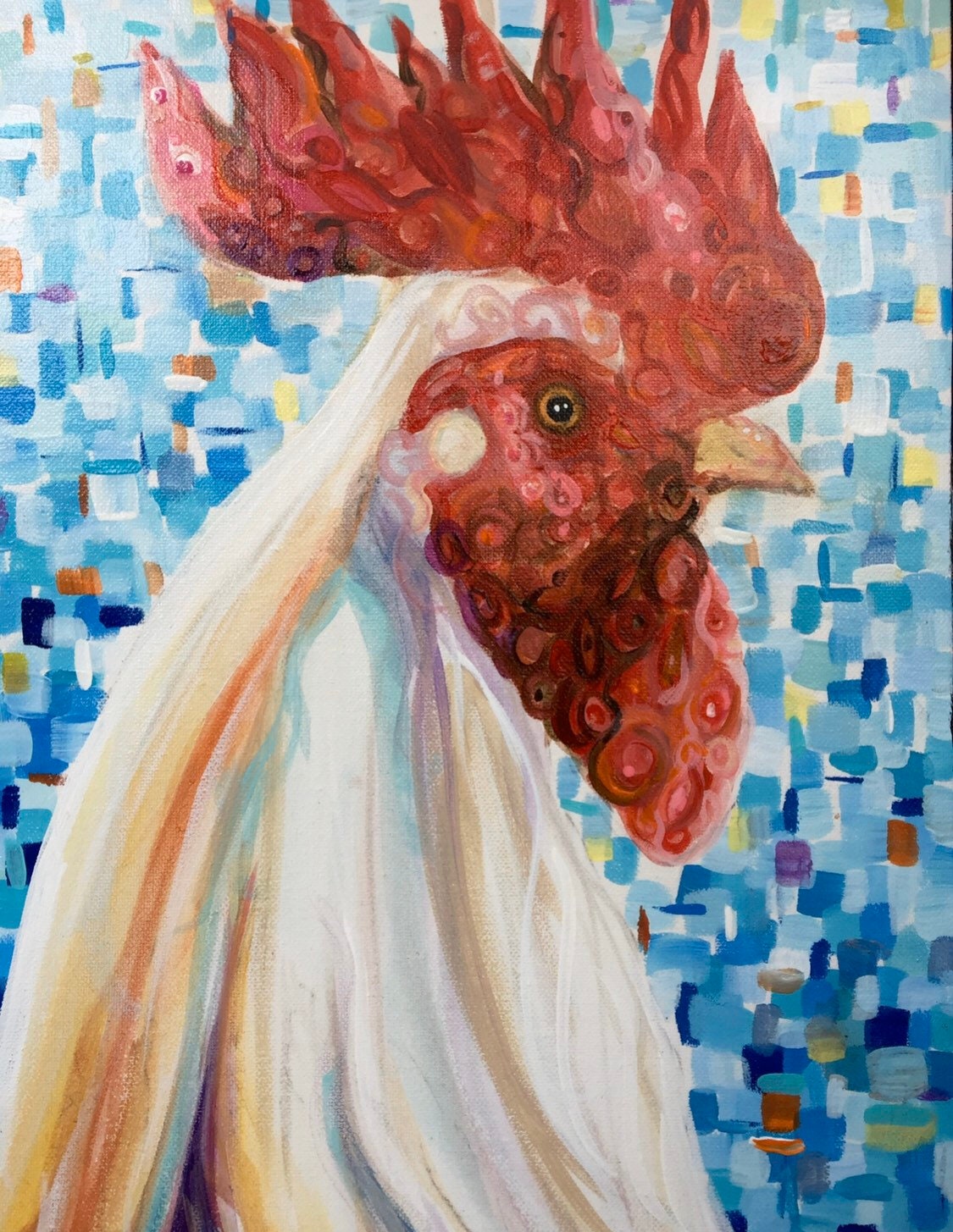 Mod Abstract Chicken Rooster Art Home Décor Wall Décor etna.com.pe