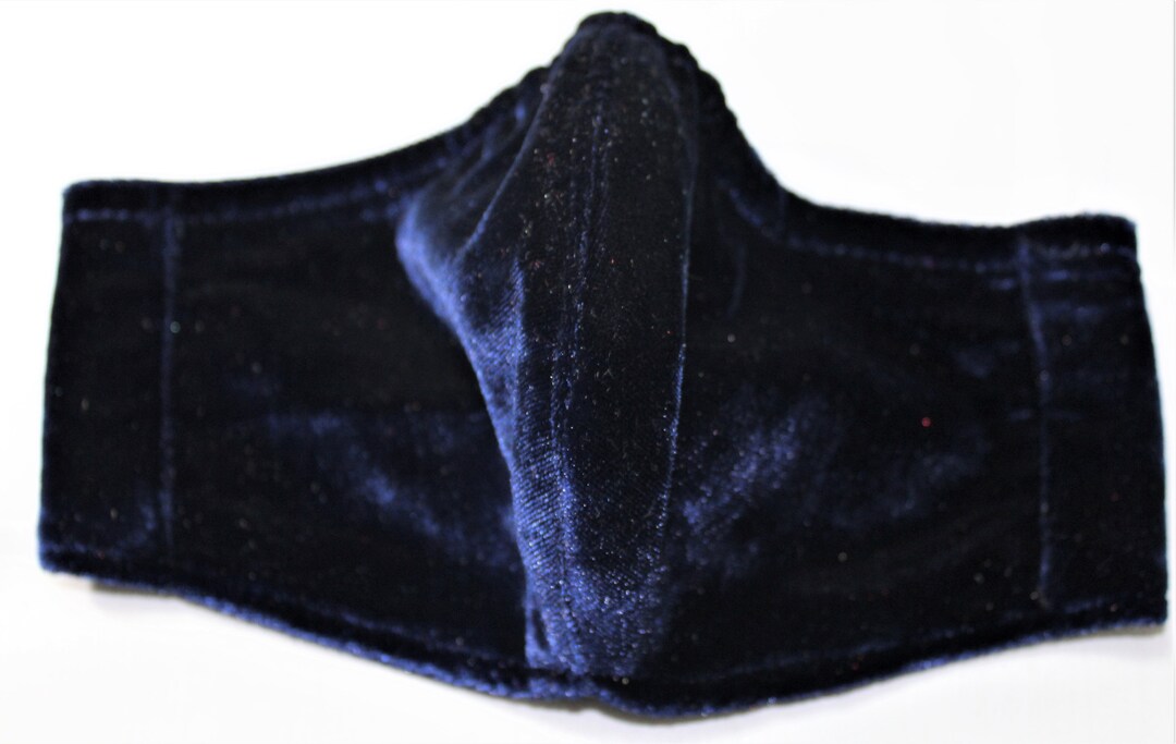 Navy Blue Velvet Face Mask to Match slinky - Etsy