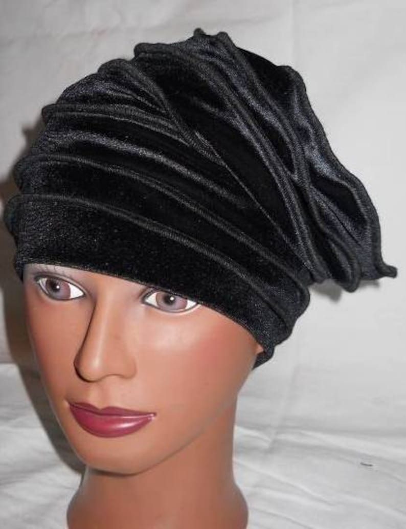 Black Stretch Velvet 'slinky" ( the Feel Good Hat )the Original "slinky ...