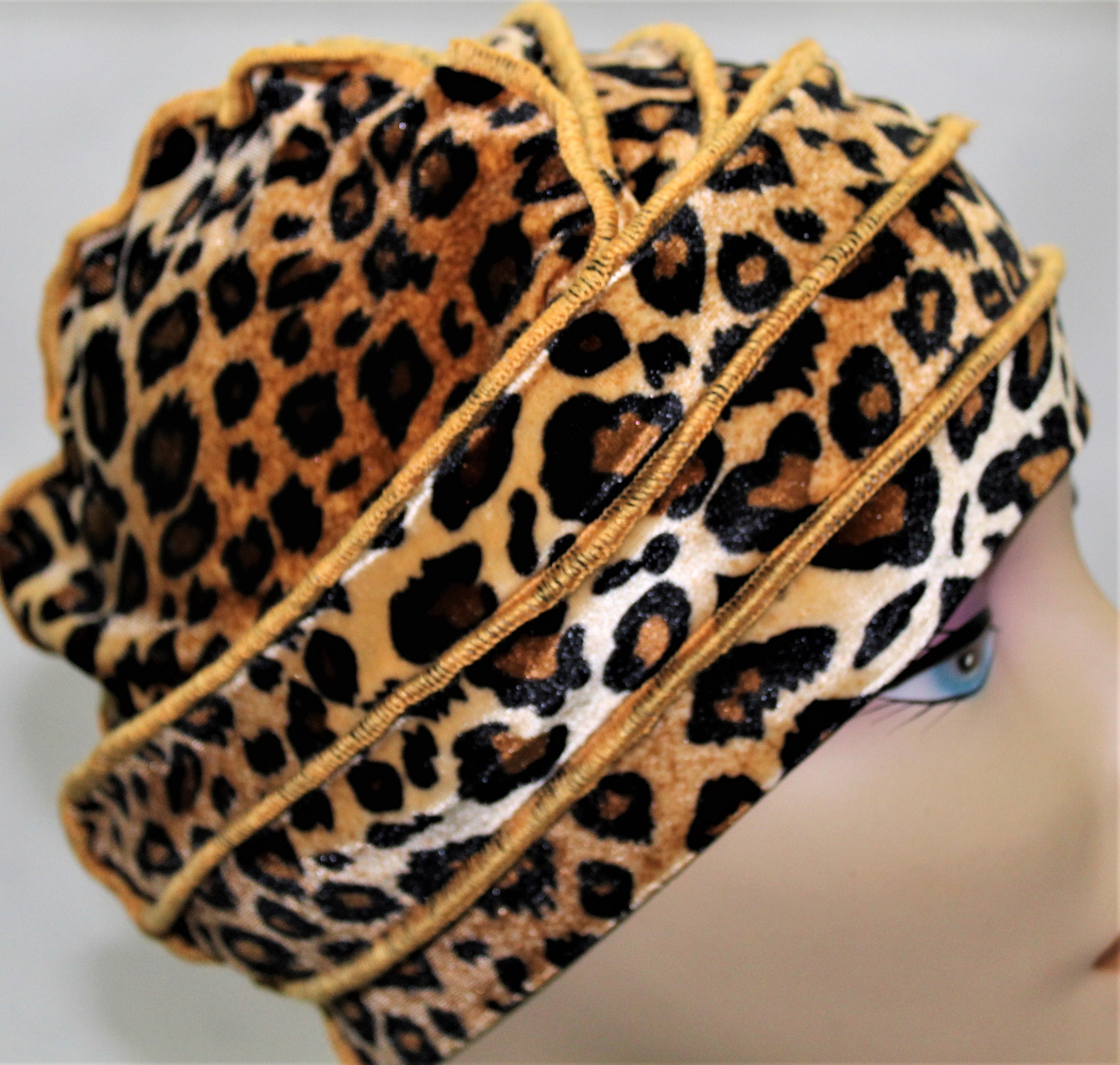 Stretch Velvet Leopard "slinky" (the Feel Good Hat)) the Original ...