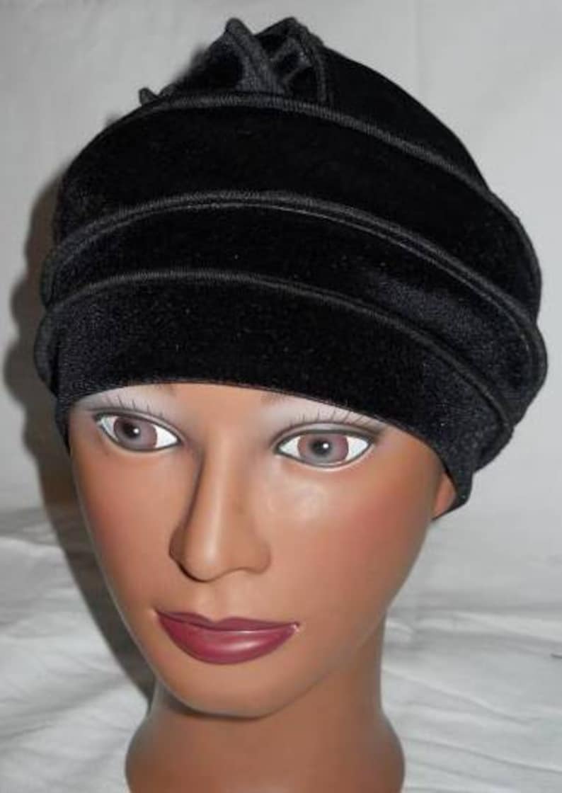 Black Stretch Velvet 'slinky" ( the Feel Good Hat )the Original "slinky ...