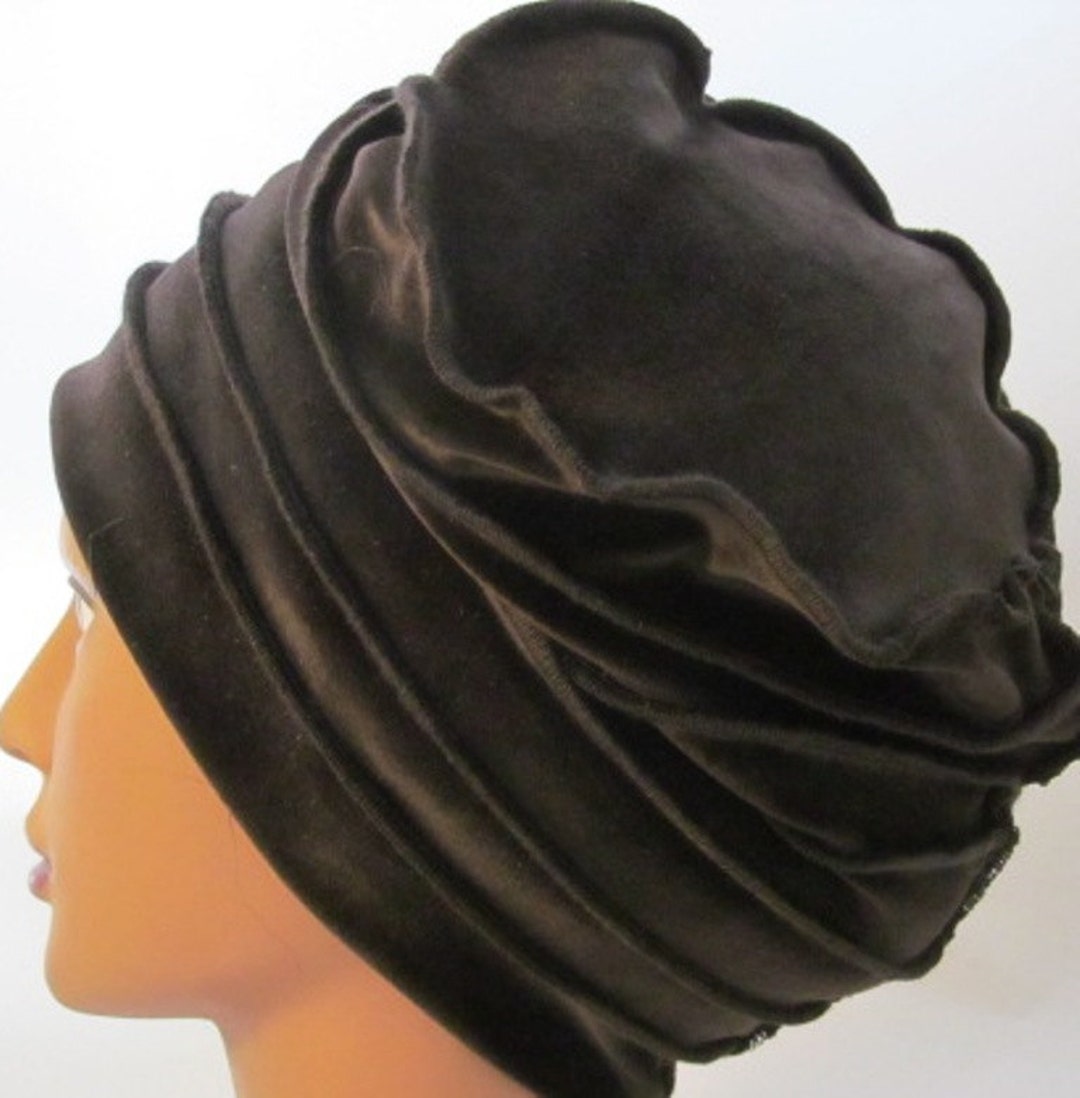 Dark Chocolate Stretch Velvet slinky the Feel Good Hat the Original ...